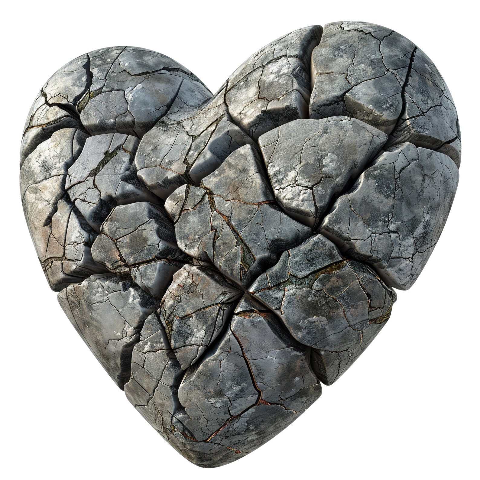 Stone Heart Clipart, 11 Digital Images in PNG Format for Valentine ...