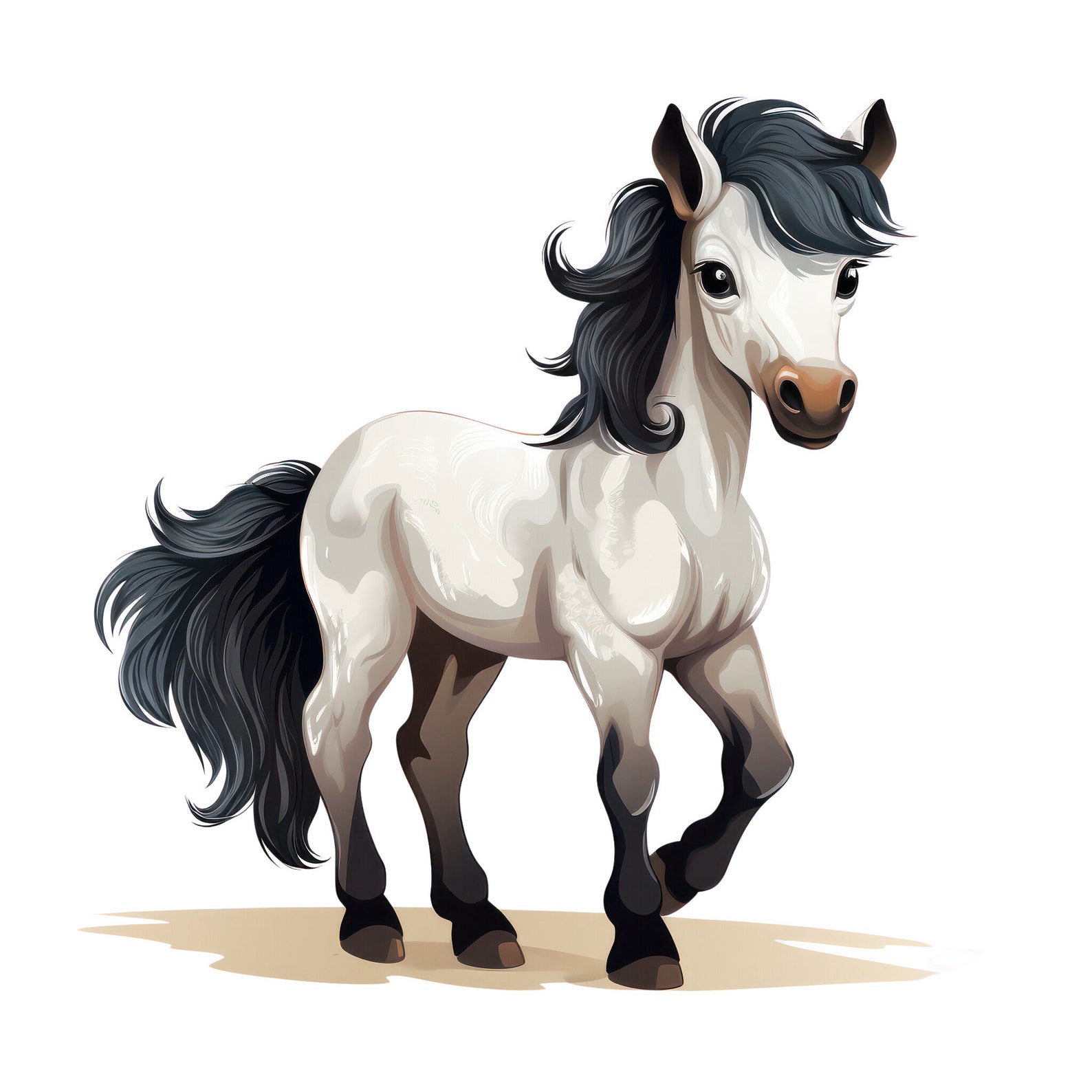 Pony Clipart, 12 Digital Images in PNG Format for Illustrations With ...
