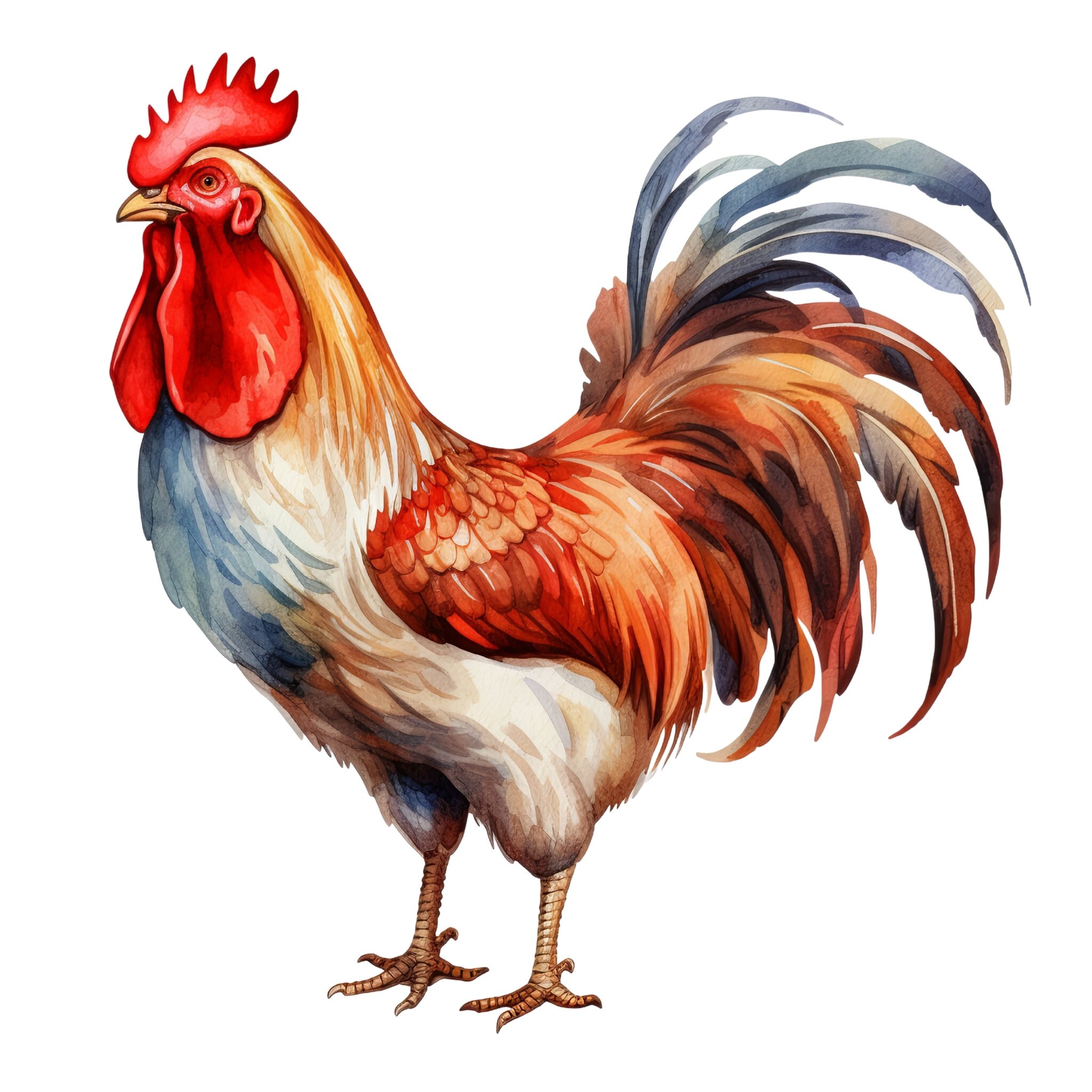 Hahn Clipart, 15 digitale Bilder im PNG-Format für Illustrationen mit ...