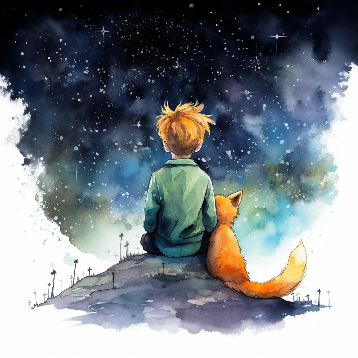 The Little Prince 4k, Digital Art Set, 9 PNG Images in High Quality ...