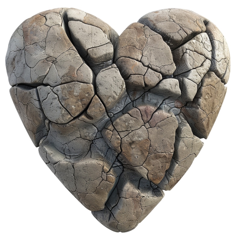 Stone Heart Clipart, 11 Digital Images in PNG Format for Valentine ...