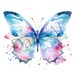 Butterfly Clipart in Watercolor Style, Set of 22 PNG Images, Ready to ...