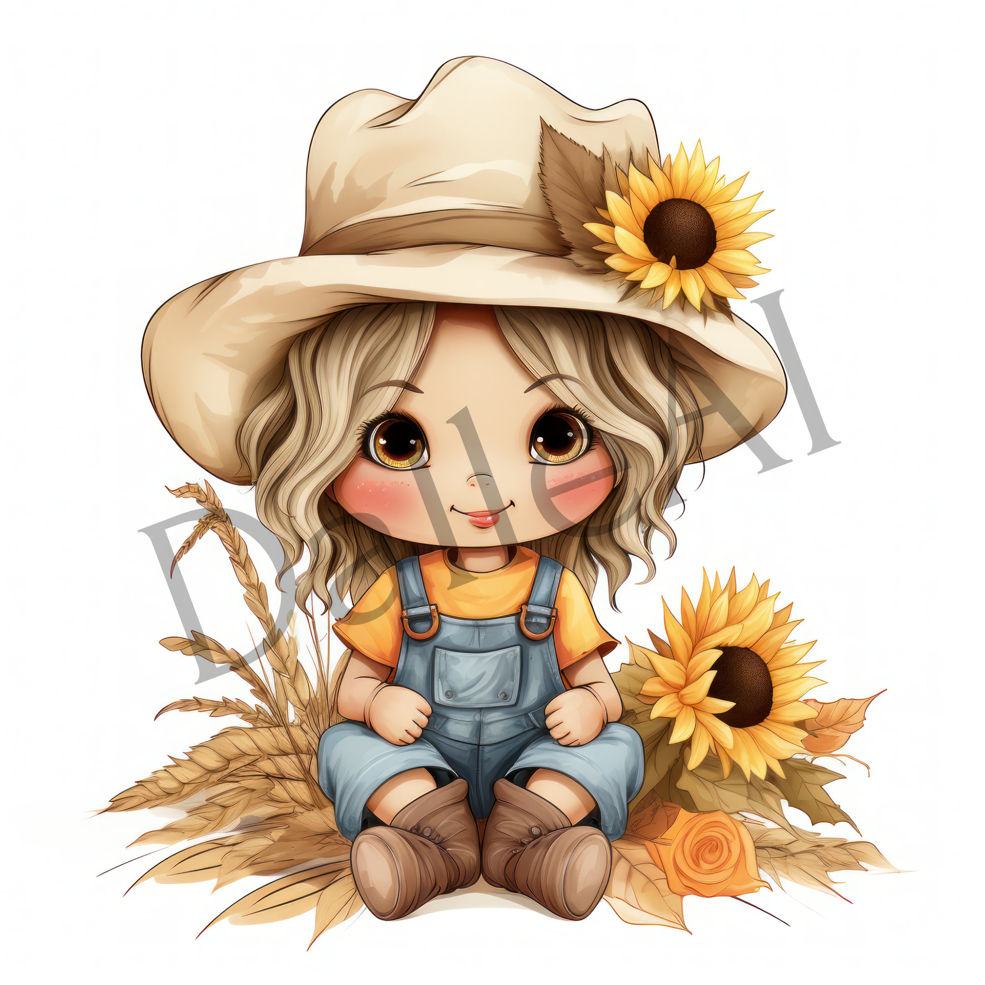 Scarecrow Clipart, Set of 21 PNG Images, High Quality Images, Wall Art ...