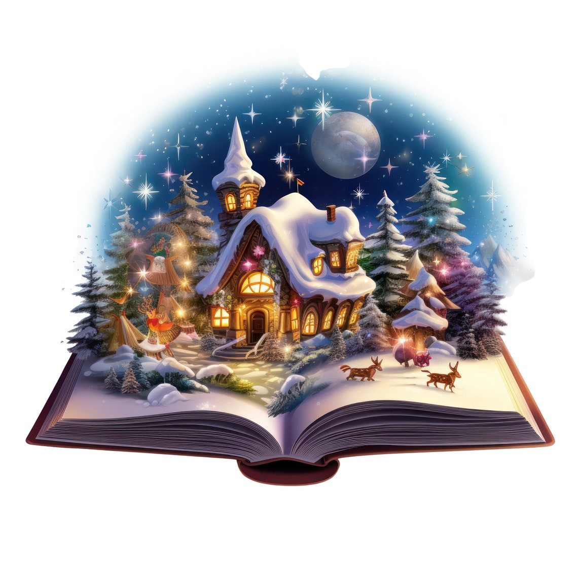 Open Book Clipart Magic Books Clipart in PNG Format - Etsy