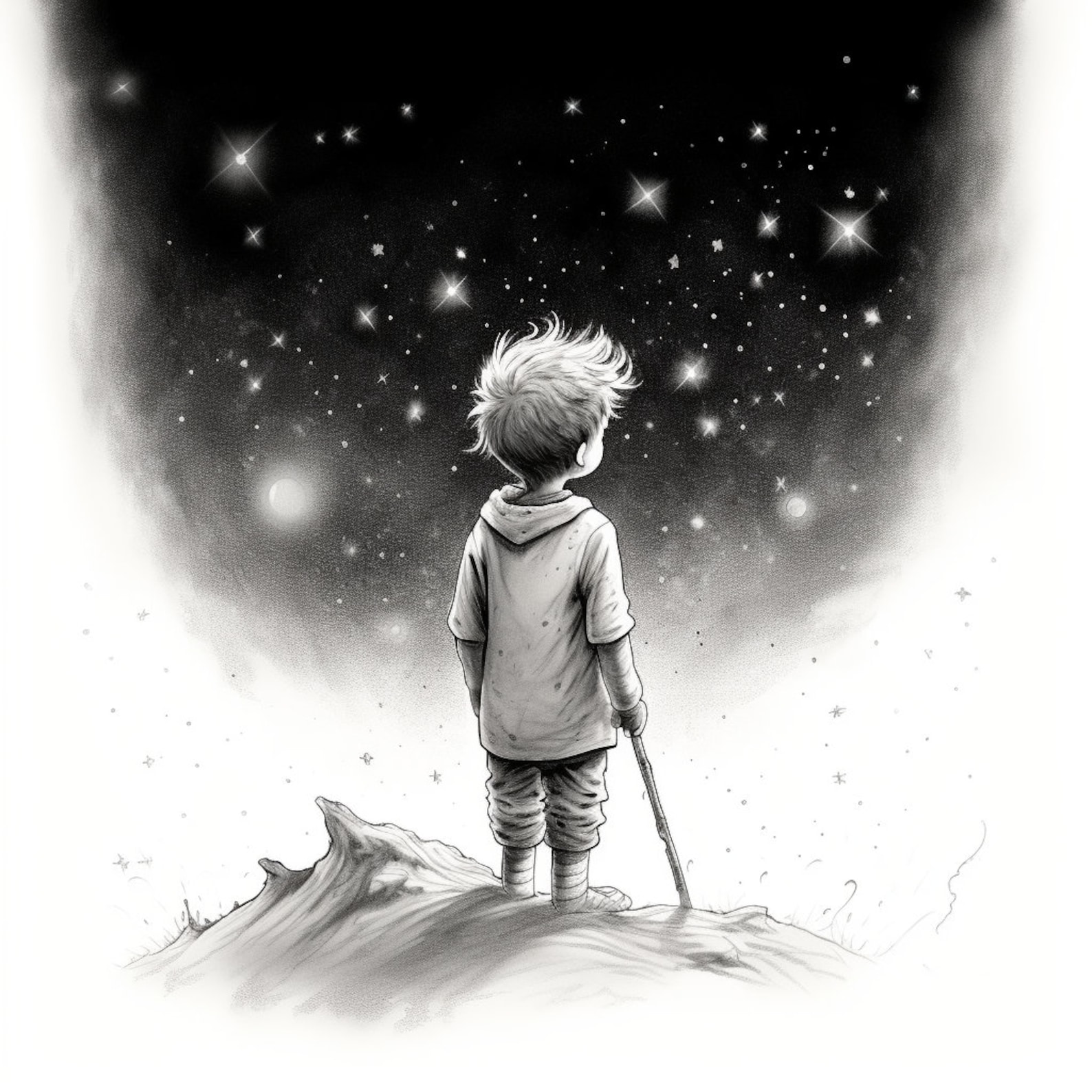 The Little Prince Digital Art Set, 37 Images Set, .PNG Format, Ready to ...
