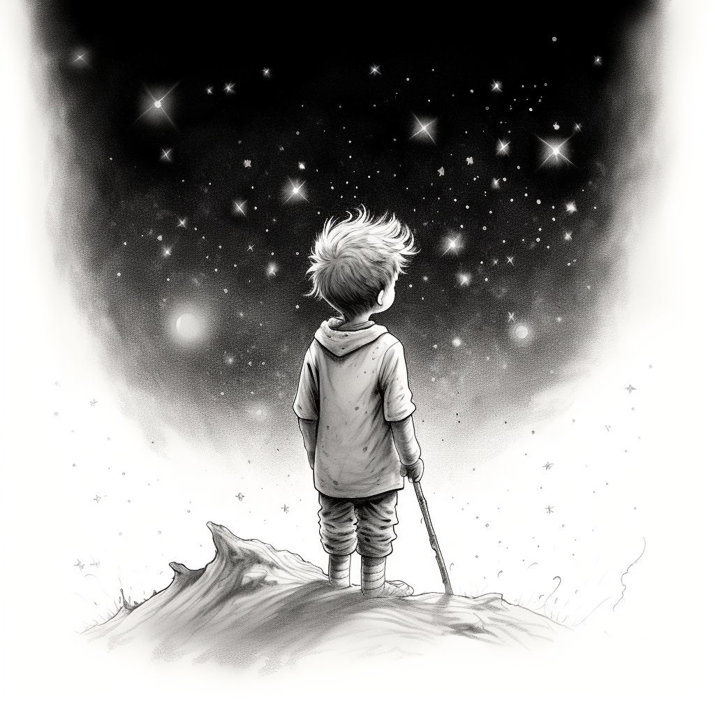 The Little Prince Digital Art Set, 37 Images Set, .PNG Format, Ready to ...