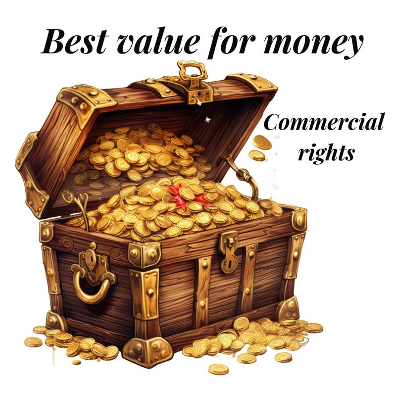 Treasure Chest Clipart, 13 Digital Images in PNG Format for ...