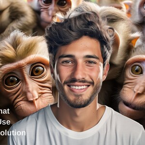 Funny Zoom Background, Monkey Edition, 8 PNG Images in High Quality ...