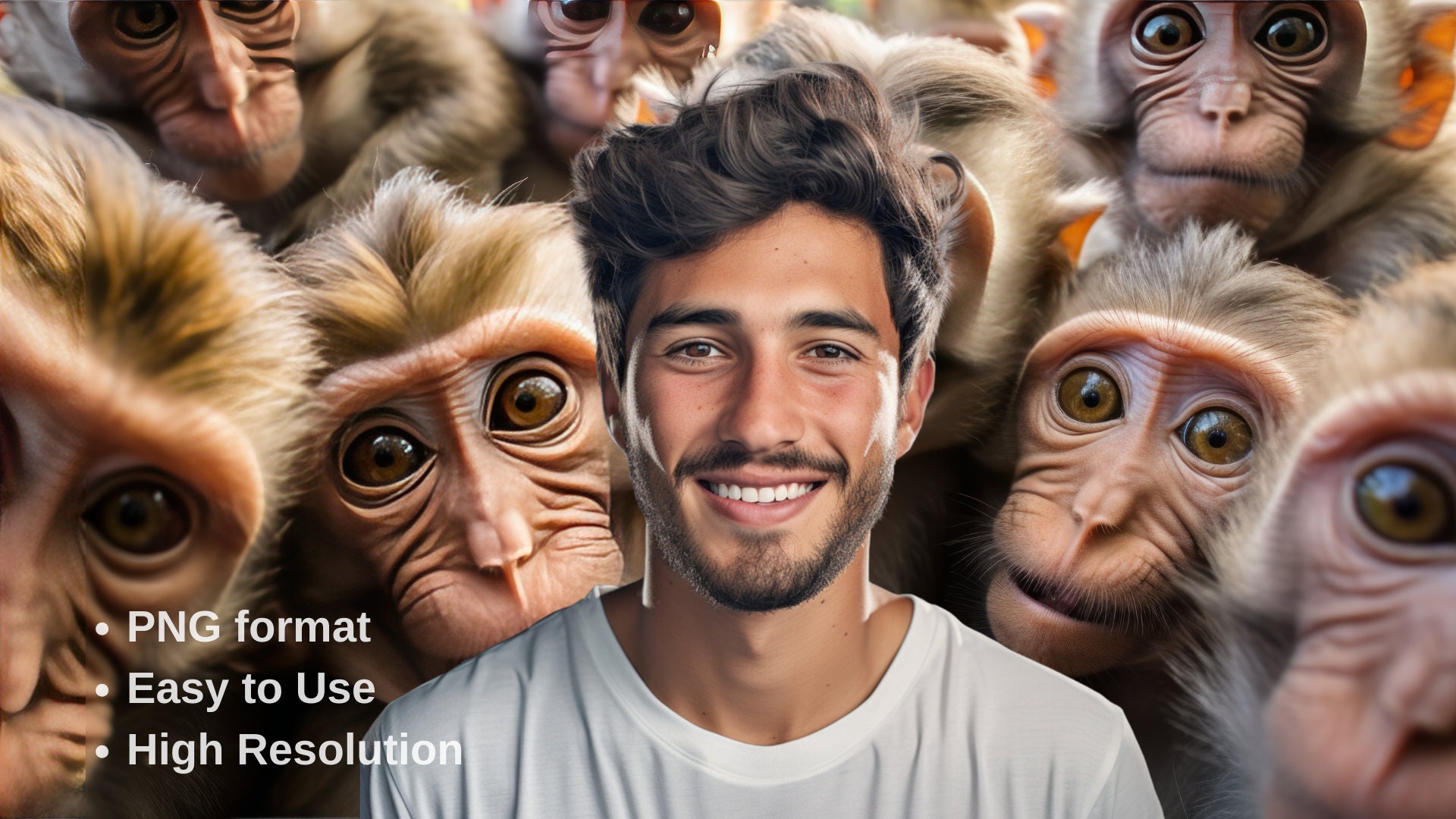 Funny Zoom Background, Monkey Edition, 8 PNG Images in High Quality ...