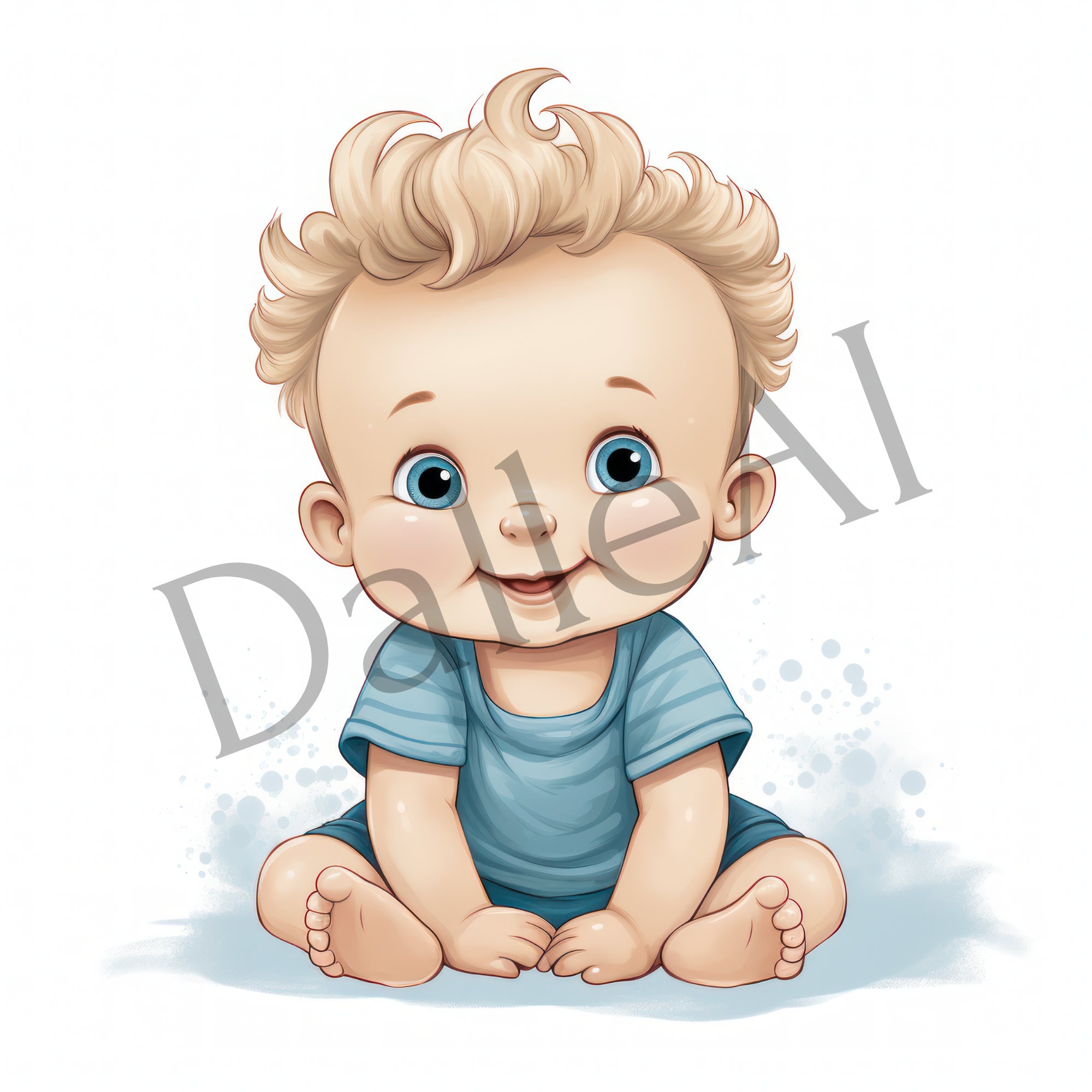 Baby Boy Clip Art, Set of 35 Digital Images in High Quality, Little Boy ...