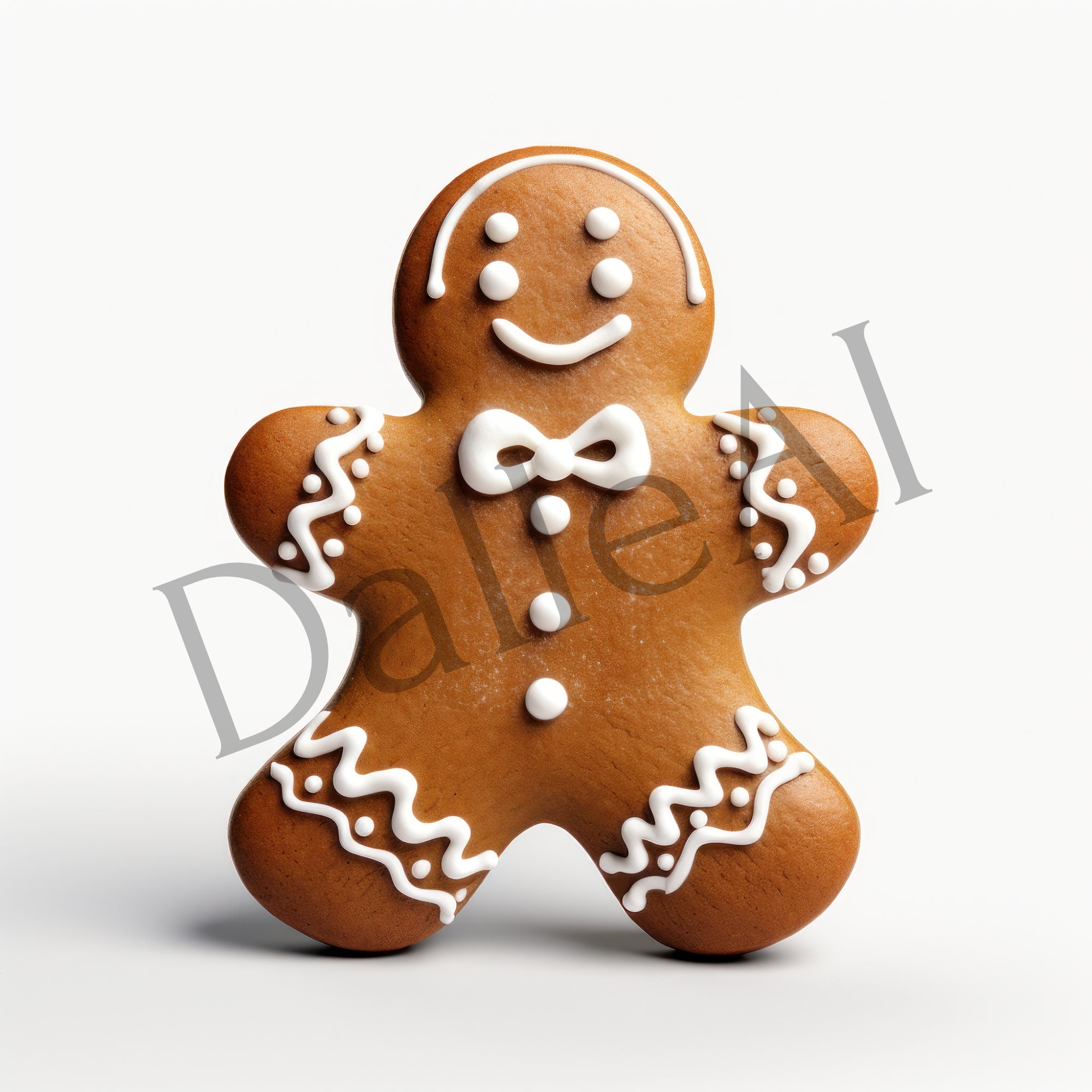 Gingerbread Figurine Clipart, Set of 14 PNG Images With Full ...