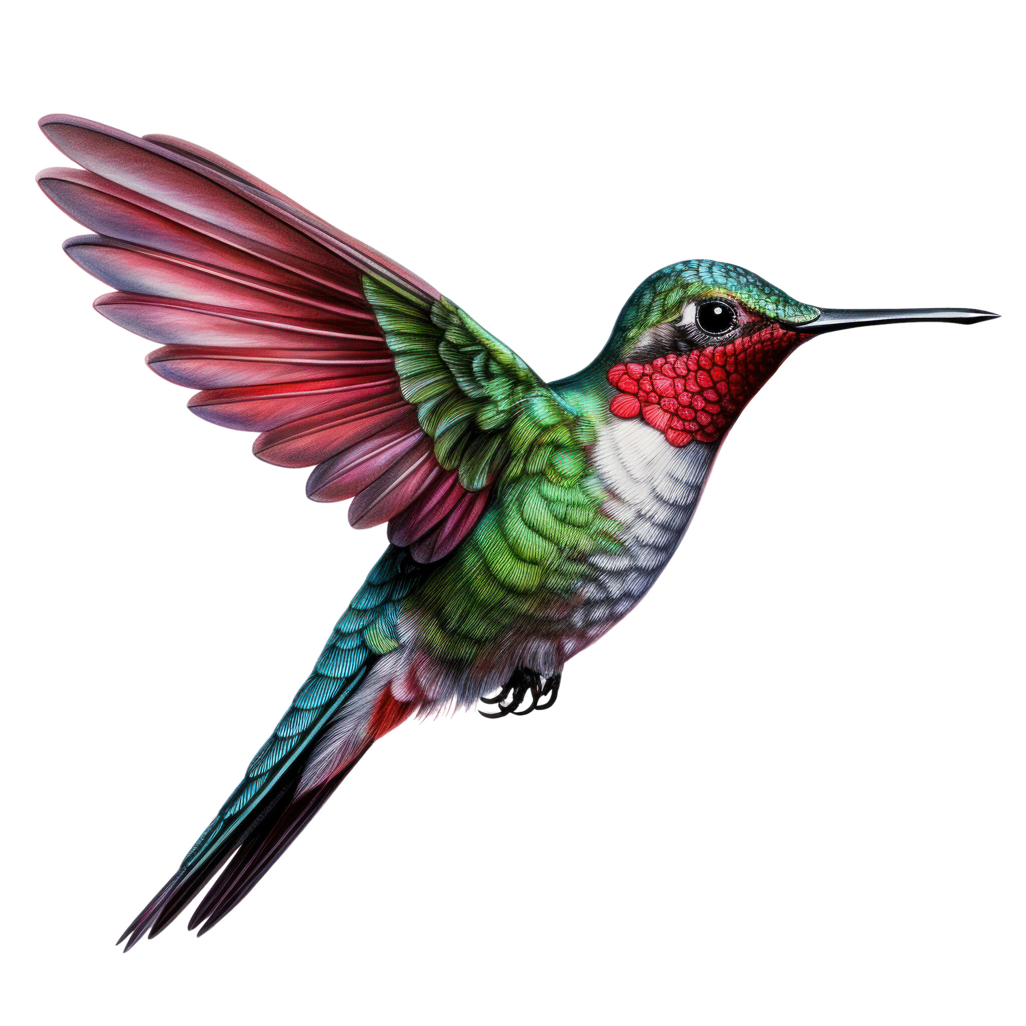 Hummingbird Clipart, Set of 10 PNG Digital Images in High Quality ...