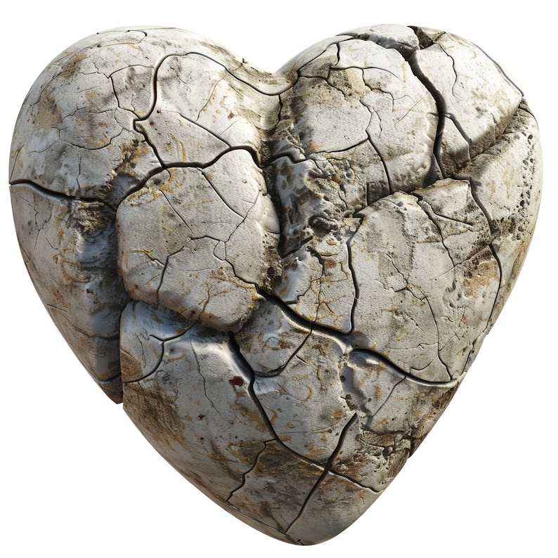 Stone Heart Clipart, 11 Digital Images in PNG Format for Valentine ...