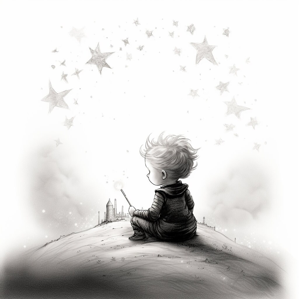 The Little Prince Digital Art Set, 37 Images Set, .PNG Format, Ready to ...