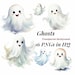 Friendly Ghost Clipart, 16 Digital Images in PNG Format With ...