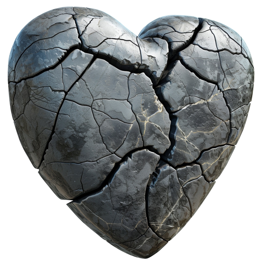 Stone Heart Clipart, 11 Digital Images in PNG Format for Valentine ...