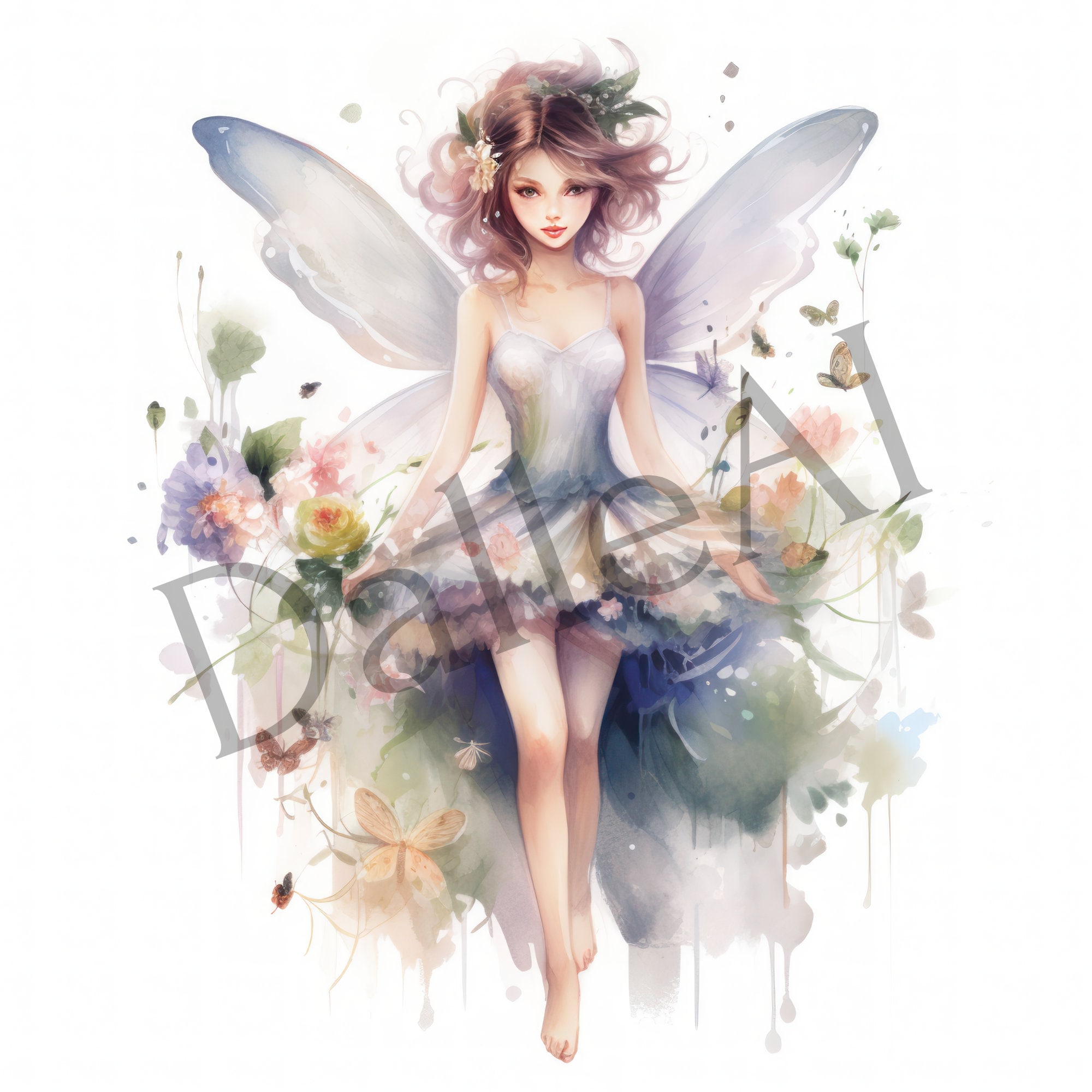 Watercolor Fairies Cute Fairy 16 PNG Downloadable Images Set - Etsy