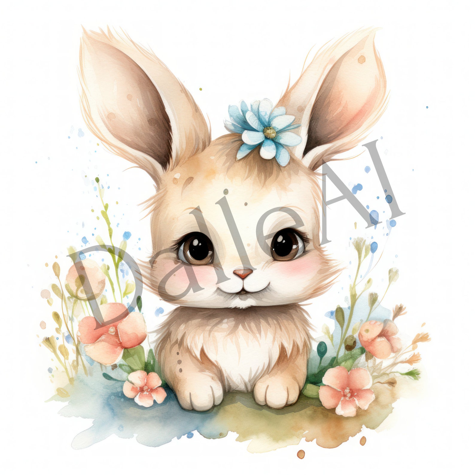 Watercolor Bunny Clipart 19 Bunny PNG Images AI Images - Etsy