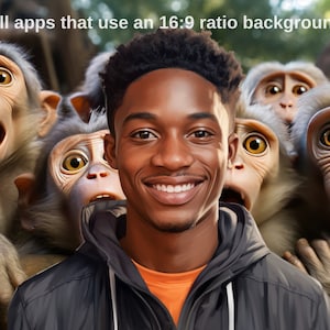 Funny Zoom Background, Monkey Edition, 8 PNG Images in High Quality ...