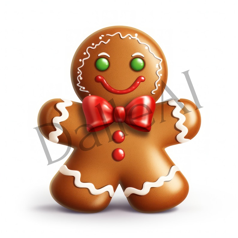 Gingerbread Clipart, Set of 13 PNG Images With Full Transparent ...