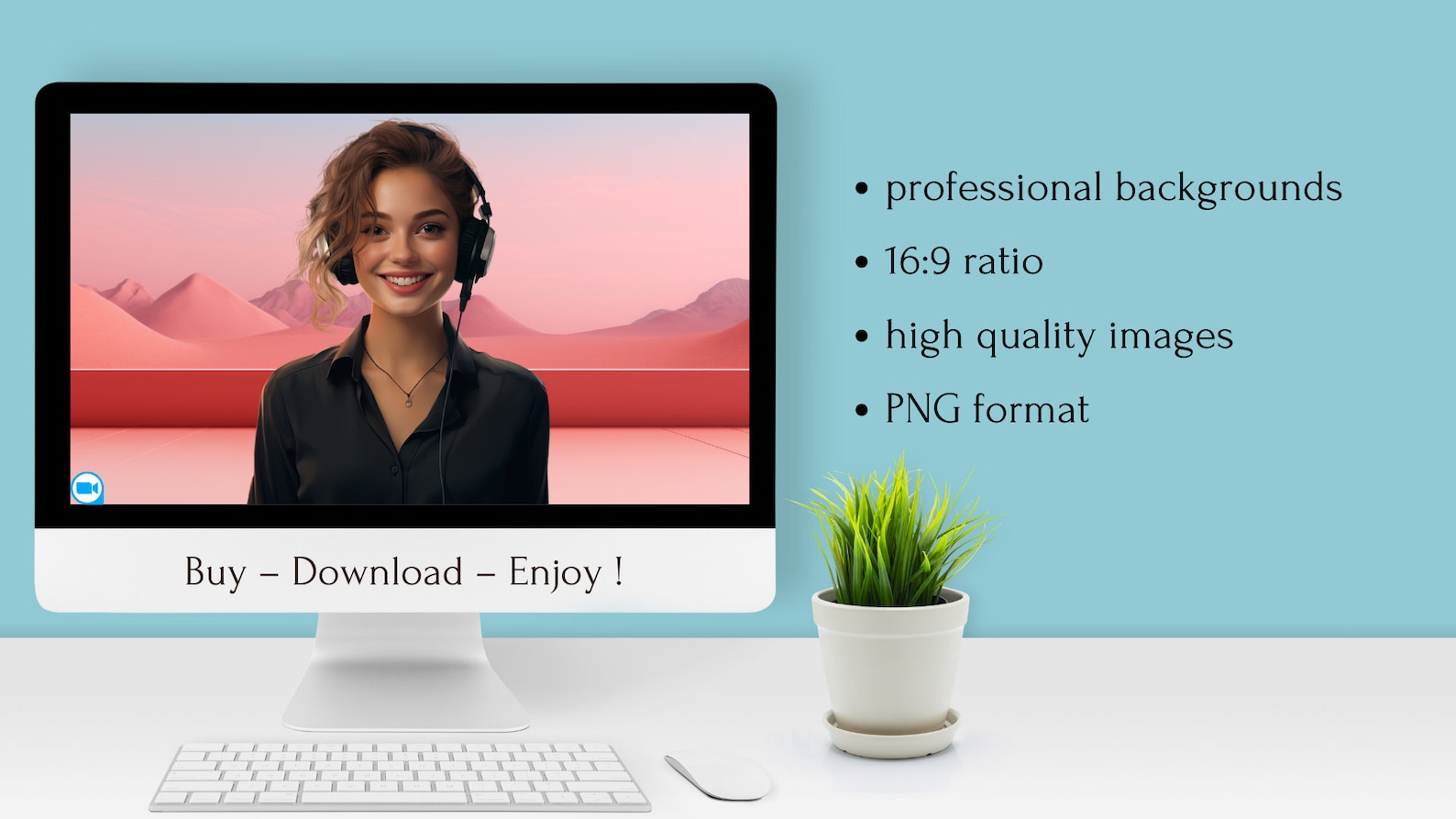 Zoom Background, Abstract Desert Edition, 12 PNG Images in High Quality ...