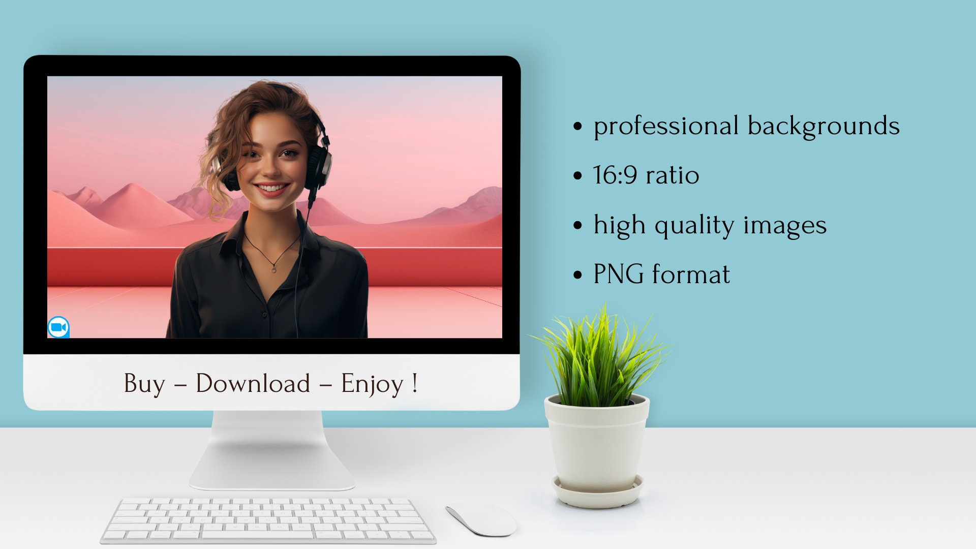 Zoom Background, Abstract Desert Edition, 12 PNG Images in High Quality ...