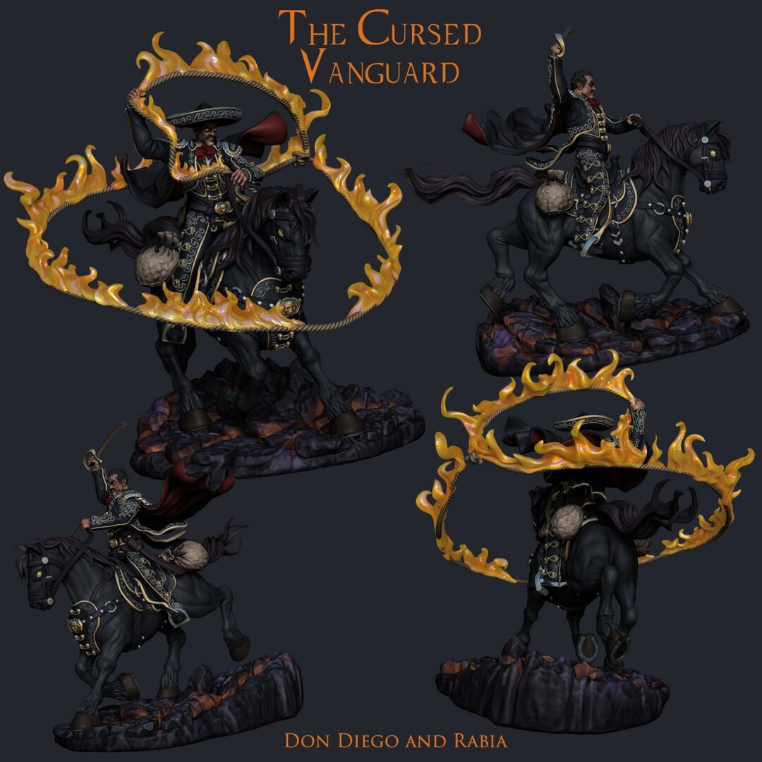 3D Horseman Diego Stl File 3D Printer Files 3D Print File 3D Miniatures ...