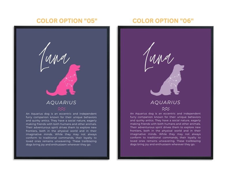 Dog Astrology, Custom Dog Zodiac Sign, Personalized Pet Astrology Sign ...
