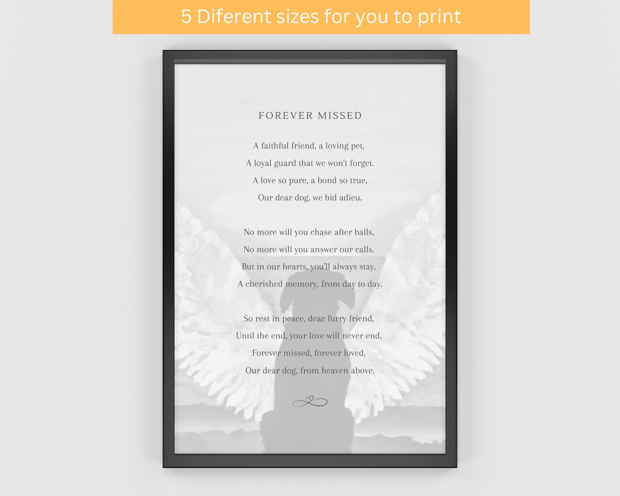Dog Memorial Gift - Dog Loss Poetry - Dog Remembrance Gift - Pet Loss ...