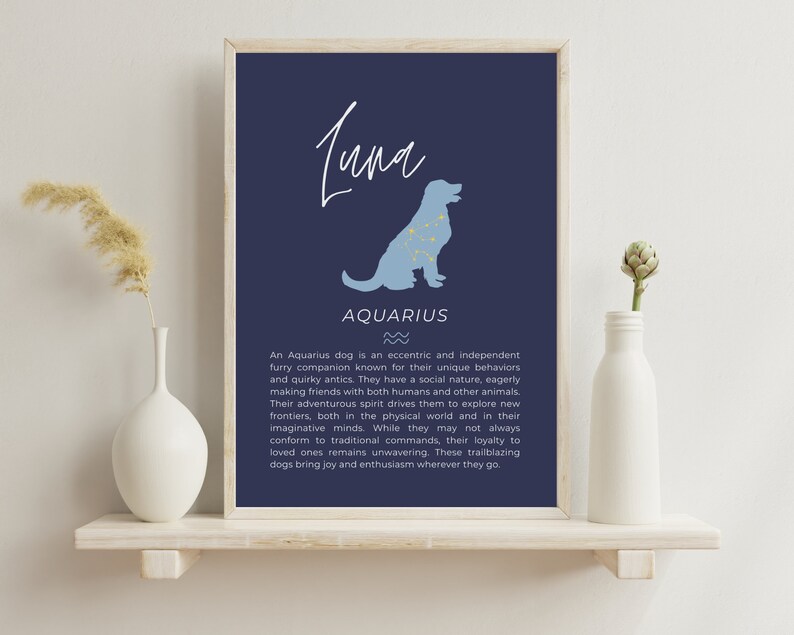 Dog Astrology, Custom Dog Zodiac Sign, Personalized Pet Astrology Sign ...