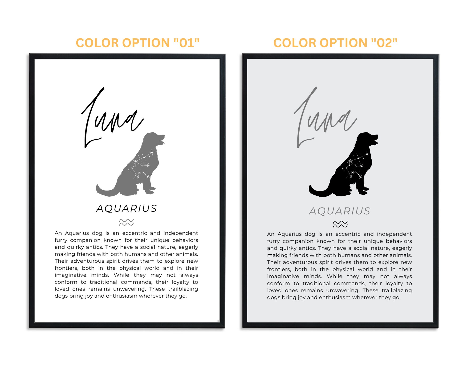 Dog Astrology, Custom Dog Zodiac Sign, Personalized Pet Astrology Sign ...