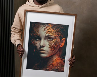 Half Woman Wall Art ,abstract Artwork, Modern Canvas Art,woman Face Art ...