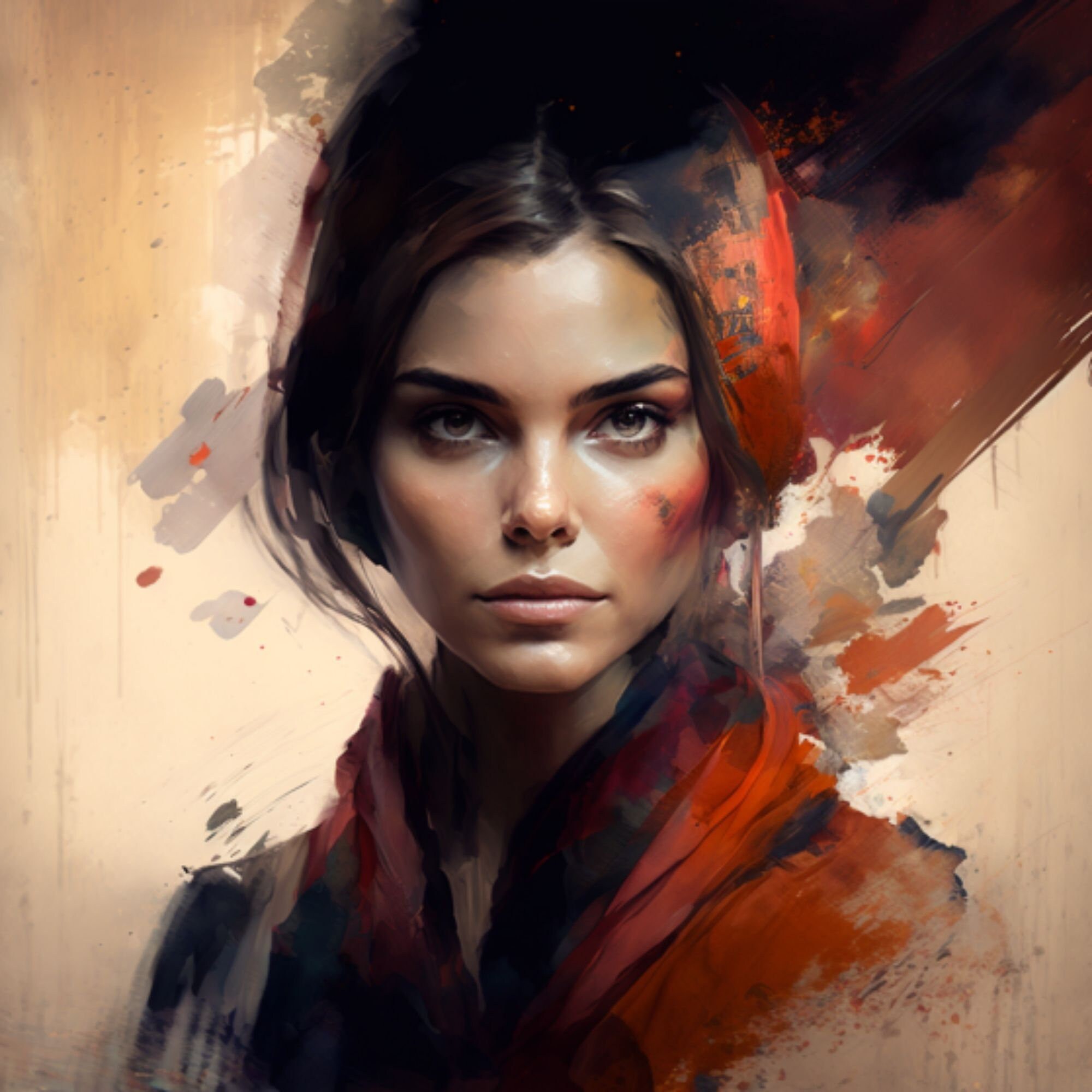 Half Woman Wall Art ,abstract Artwork, Modern Canvas Art,woman Face Art ...