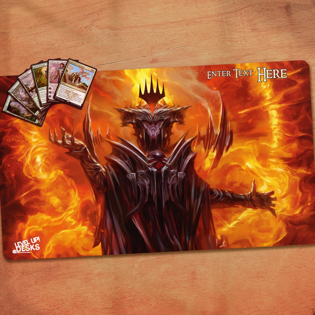 Sauron MTG Playmat, One Ring Magic the Gathering Deskmat With Zones ...