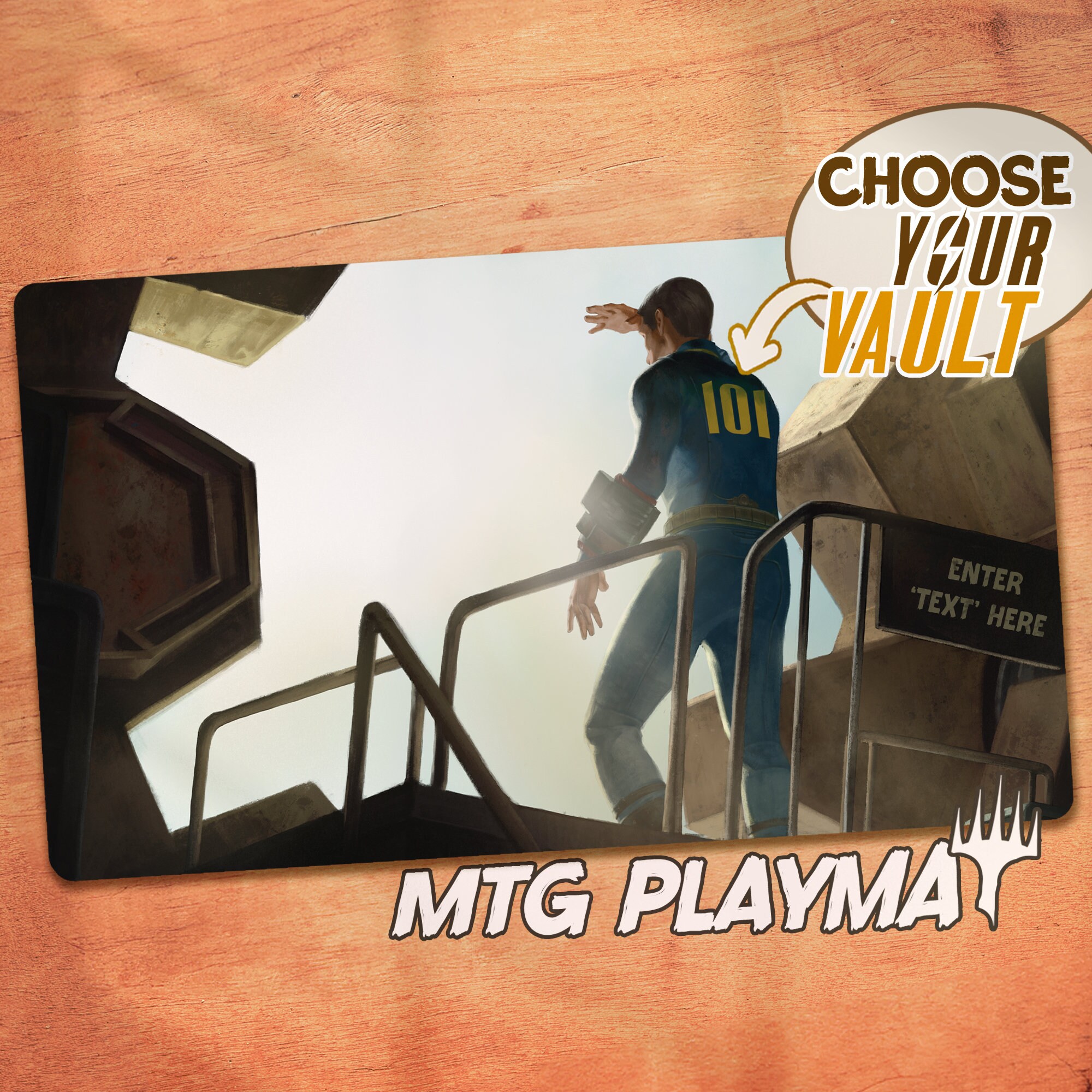 Mtg Fallout Playmat, Personalized Vault Mousepad Tcg Play Mat With Zone ...