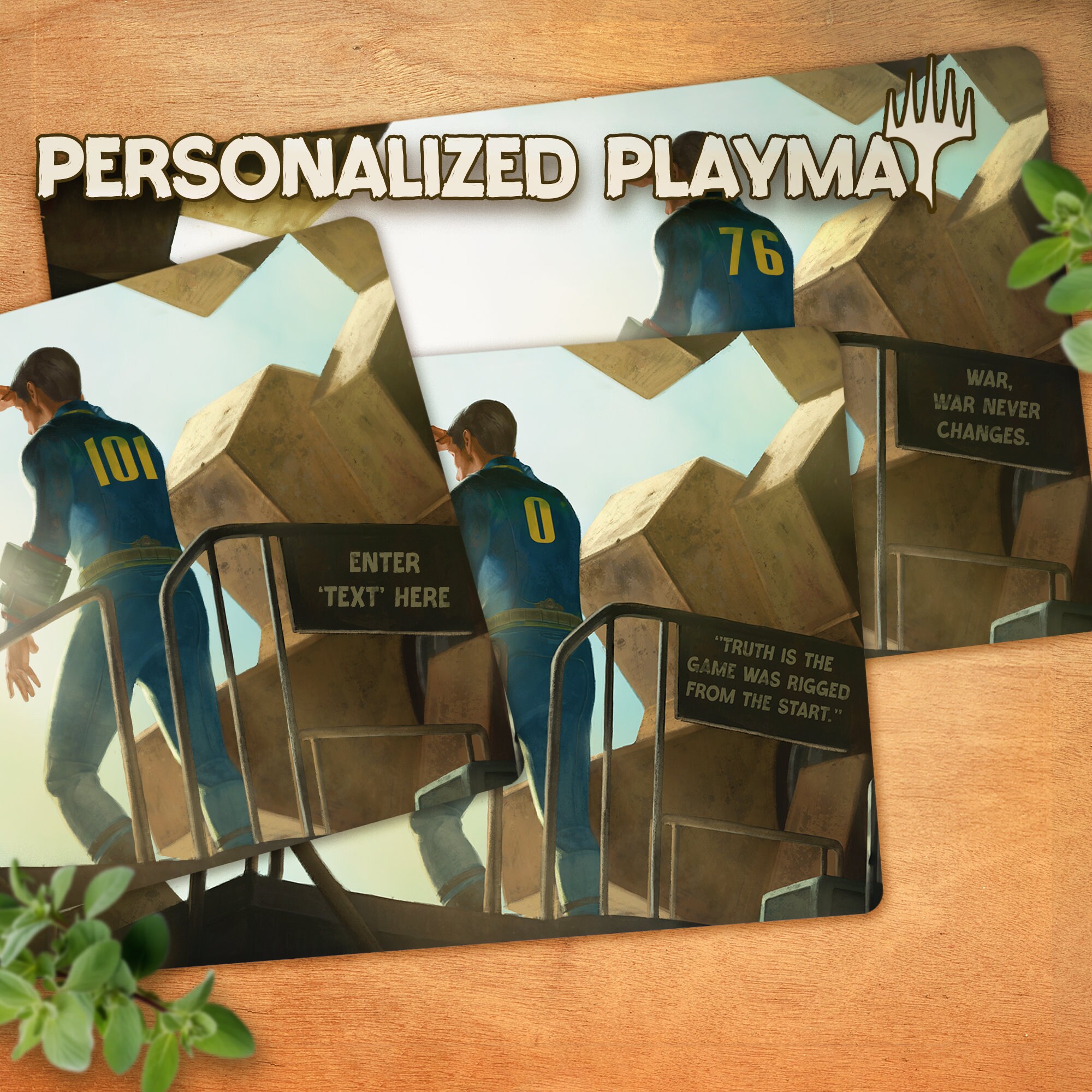 Mtg Fallout Playmat, Personalized Vault Mousepad Tcg Play Mat With Zone ...
