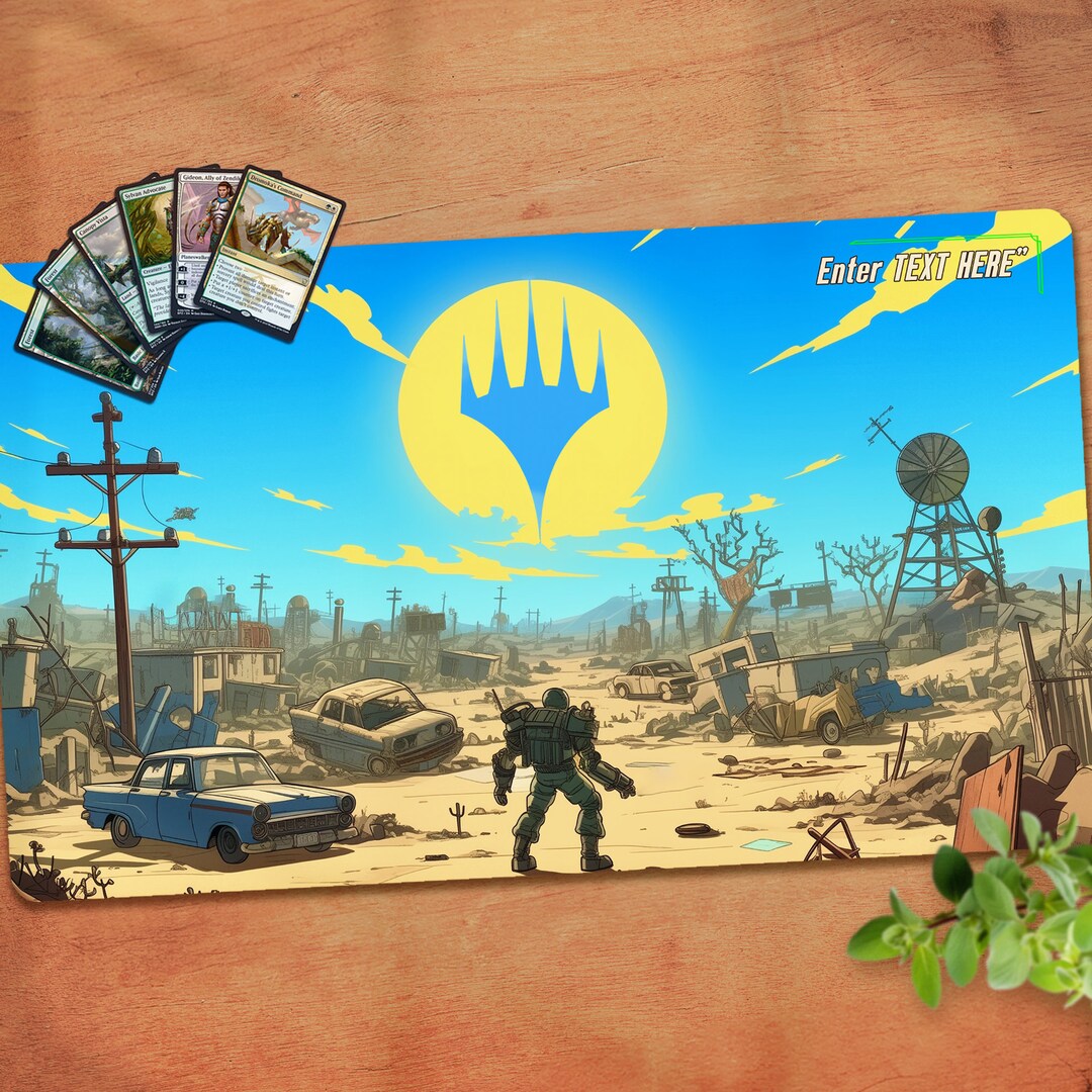 Wasteland Mtg Playmat, Fallout Game Placemat, Personalized Tcg Play Mat ...