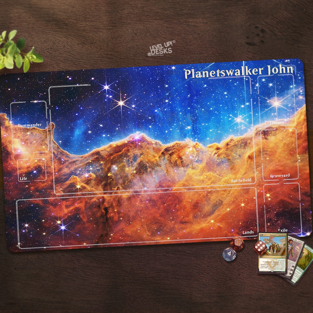 Cosmic Nebula Mtg Playmat: Personalized Galaxy Space Play Mat With ...