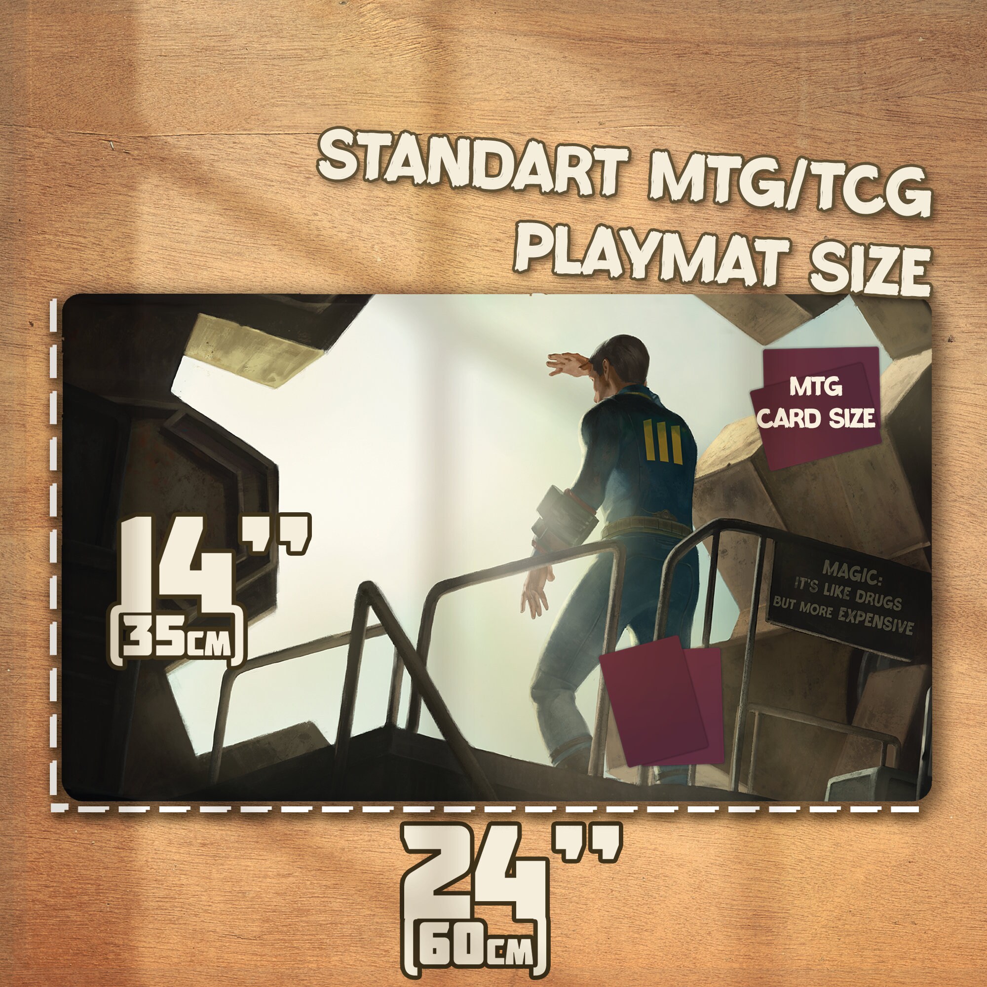 Mtg Fallout Playmat, Personalized Vault Mousepad Tcg Play Mat With Zone ...