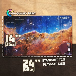 Cosmic Nebula Mtg Playmat: Personalized Galaxy Space Play Mat With ...