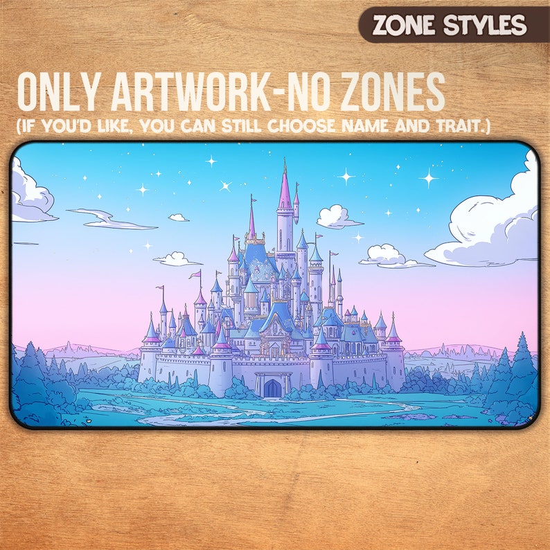 Cute Castle Lorcana Playmat, Personalized Cartoon TCG Play Mat With ...