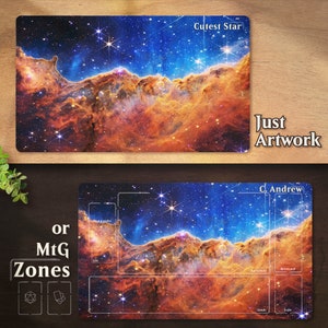 Cosmic Nebula Mtg Playmat: Personalized Galaxy Space Play Mat With ...