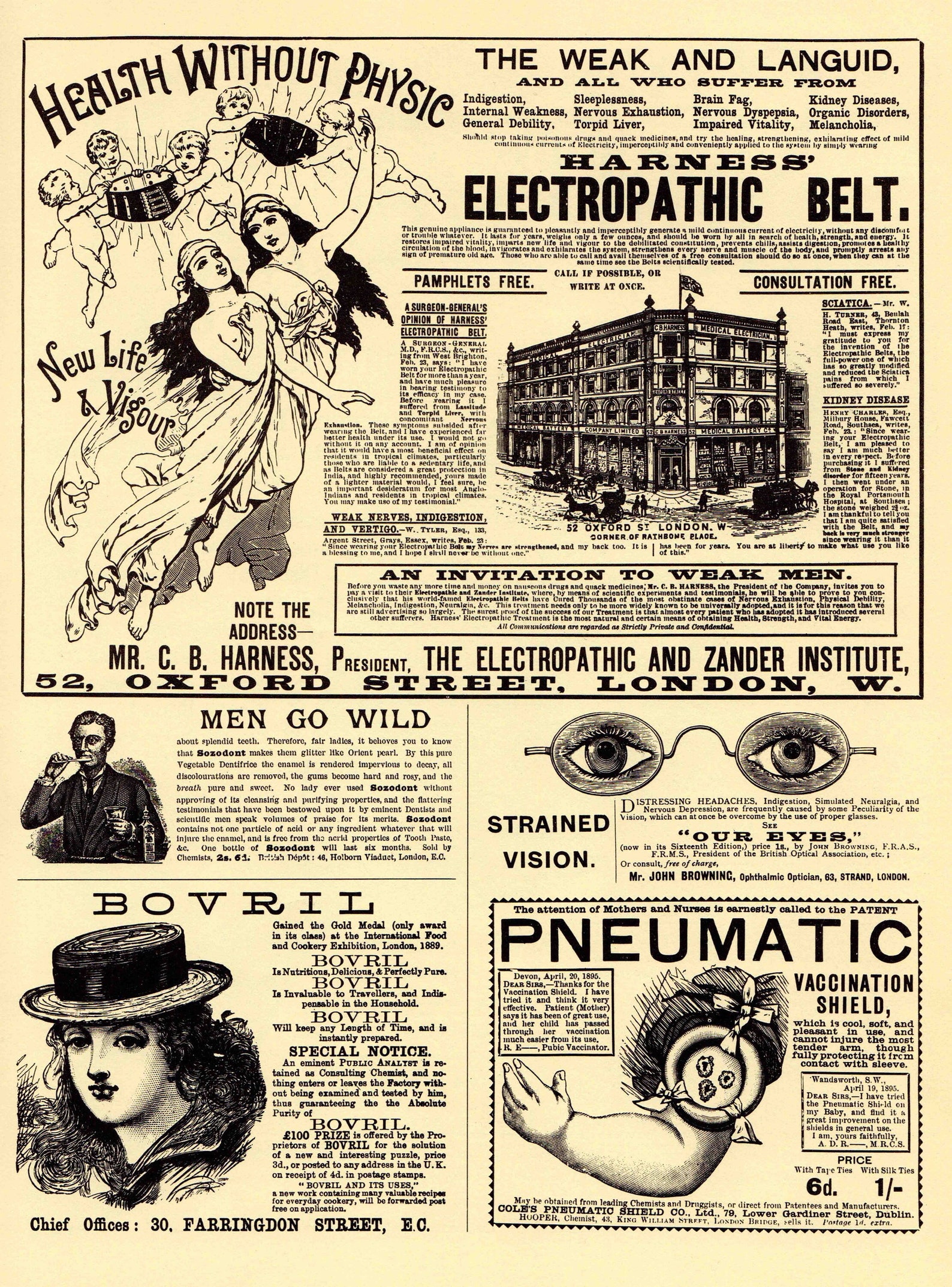 1891 Antique Victorian Advertisement - Mixed Health Products - DIGITAL ...