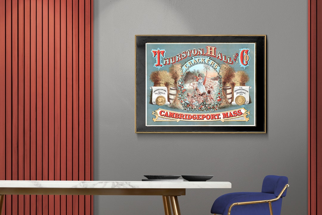 Antique Victorian Advertisement - Poster - Thurstone Cream Crackers ...