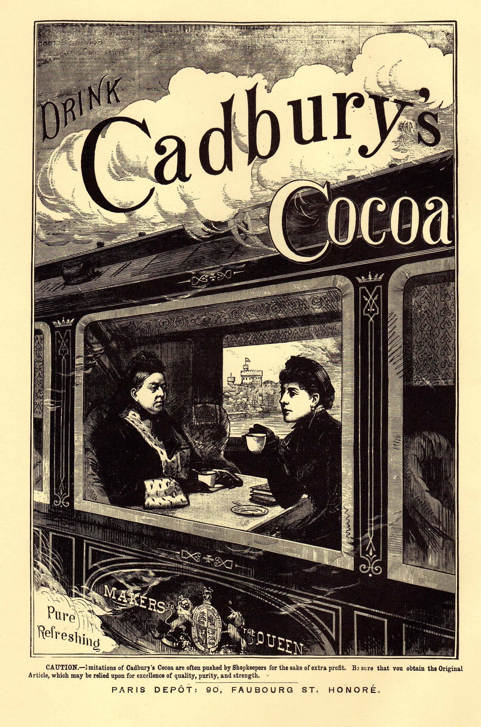 Antique Victorian Advertisement - Drink Cadburys Coco - DIGITAL ...