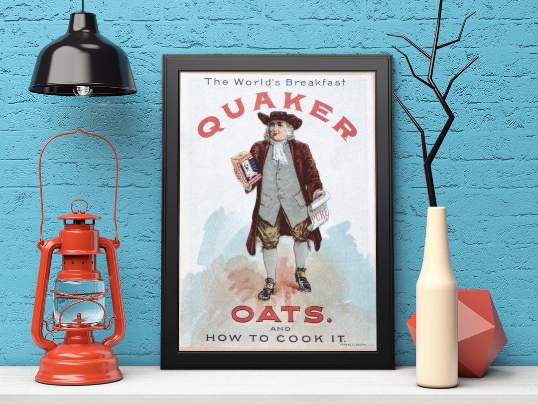Antique Victorian Quaker Oats Poster - DIGITAL DOWNLOAD 300 Dpi - Etsy