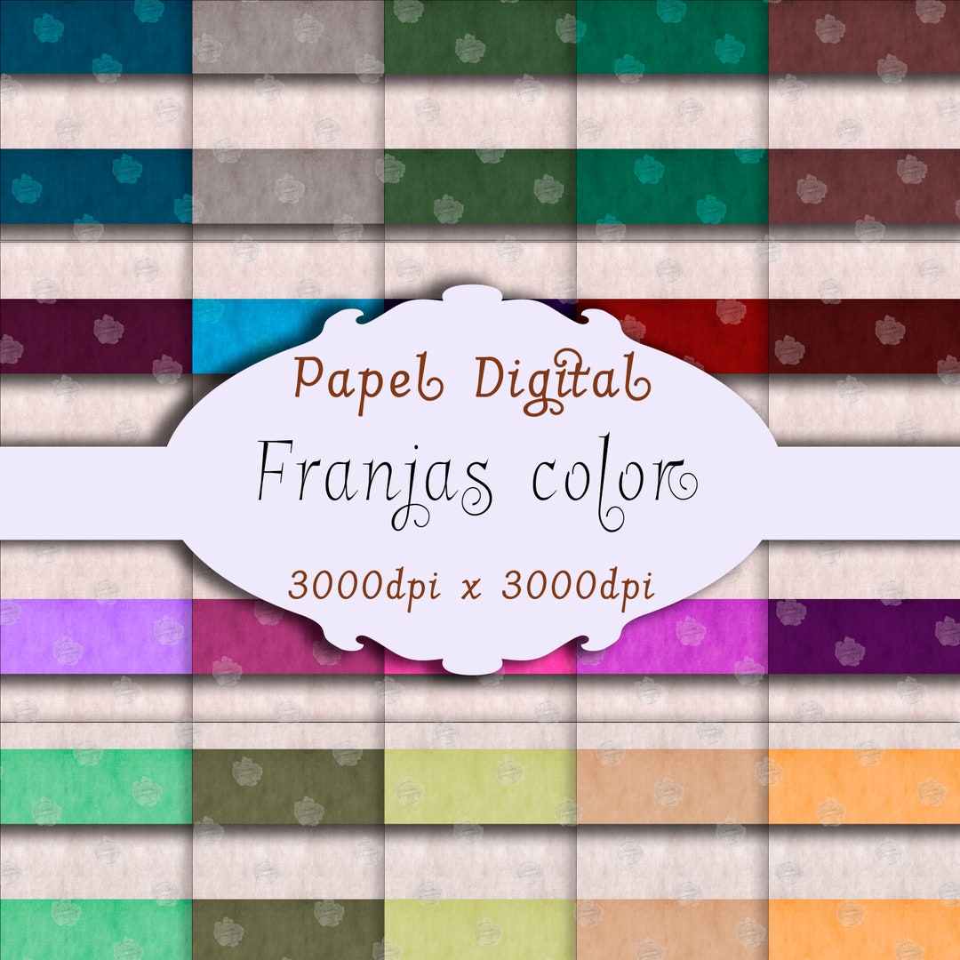 COLOR STRIPES Digital Paper, VINTAGE Color Stripes Scrapbooking Paper ...
