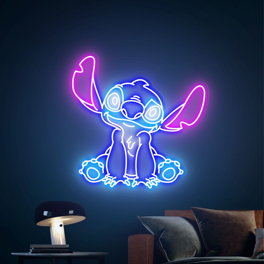 Stitch Neon Sign Custom Lilo & Stitch Led Light Sign Game - Etsy