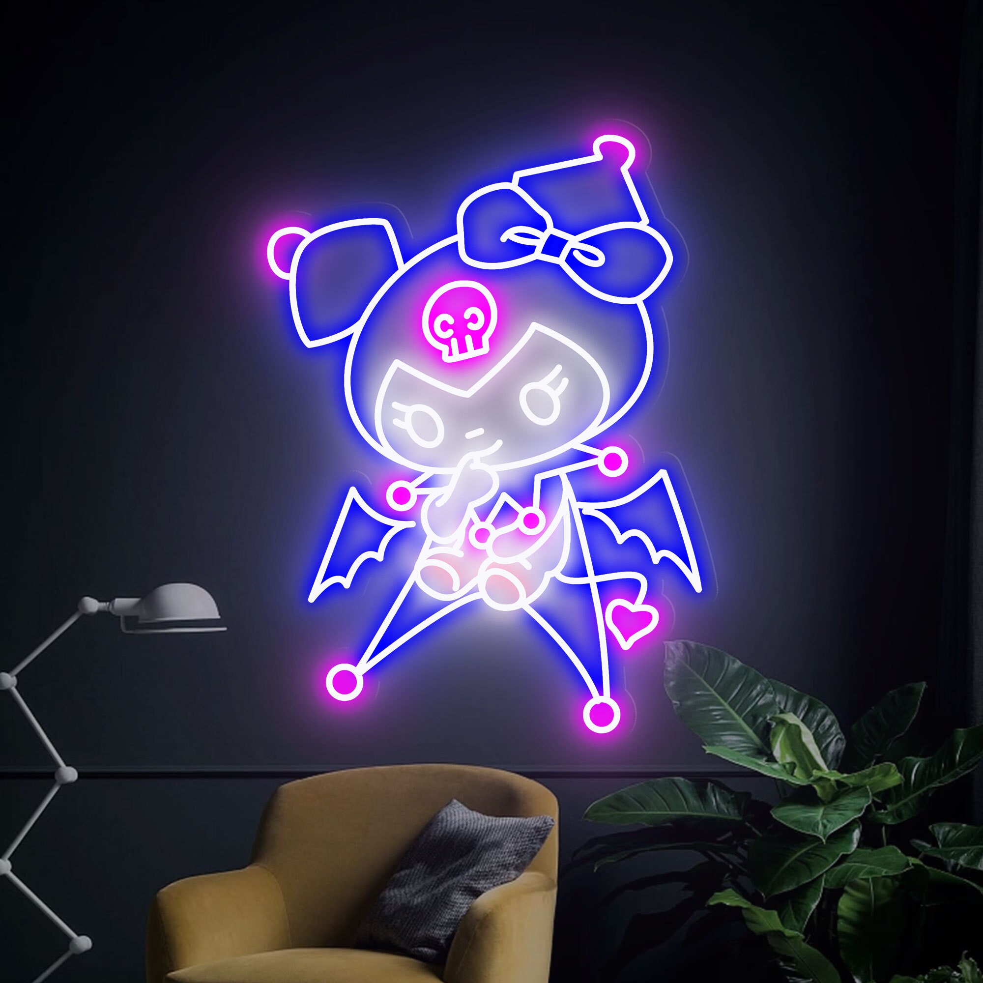 Kuromi Neon Sign Anime Kuromi Led Neon Sign for Kids Room - Etsy