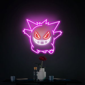 Pokemon Gengar Neon Sign Anime Neon Sign Game Room Light - Etsy